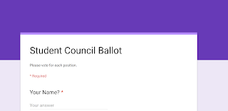 Mr. C's Class Blog: Student Council Ballot