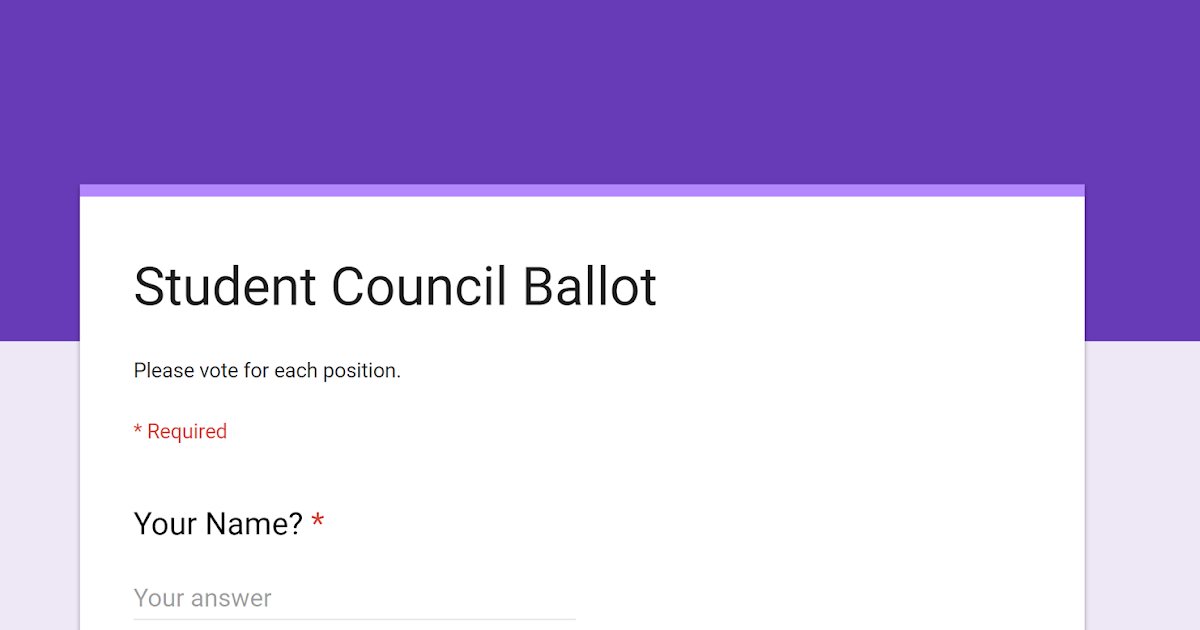 Mr. C's Class Blog: Student Council Ballot