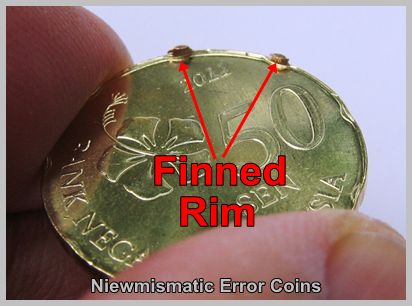 DRACULA COINS:FINNED RIM ERRORS ON M3S COINS. | Error coins