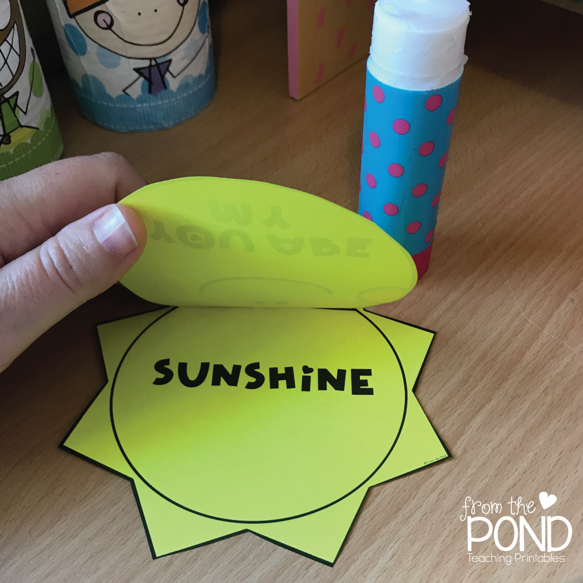 Sun Flip Flap Template or Card | From the Pond