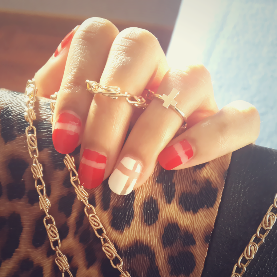 Angel La Vie: Nail Tutorial | Red, White and a Cross