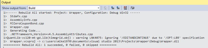Path: C++/CLI Interoperability : Using QuantLib in C#