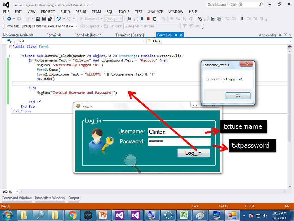 CC103 Programming Language ( Visual Basic ) : How to Create a Log_in ...