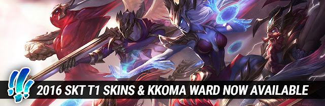 Surrender at 20: 2016 SKT T1 Skins & kkOma Ward now available!