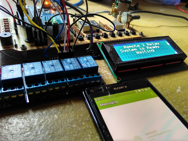 Controlling 4 Channel of Relay using SMS with Feedback