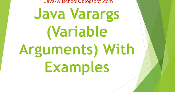 Java Var args (Variable Arguments) With Examples | JavaProgramTo.com