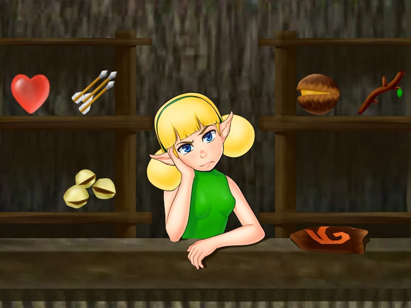 Zelda: Visual Novel: Kokiri Shop Selection