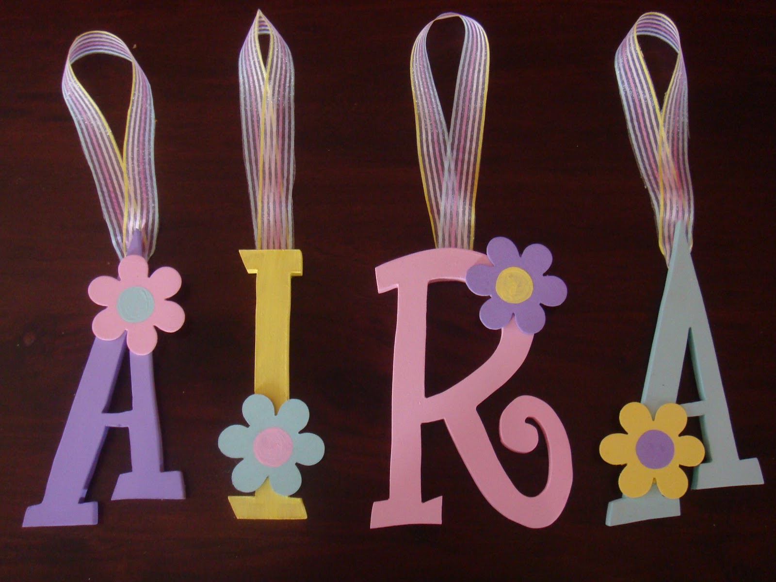 AuntTeague Creations: Aira's Wooden Letter Name