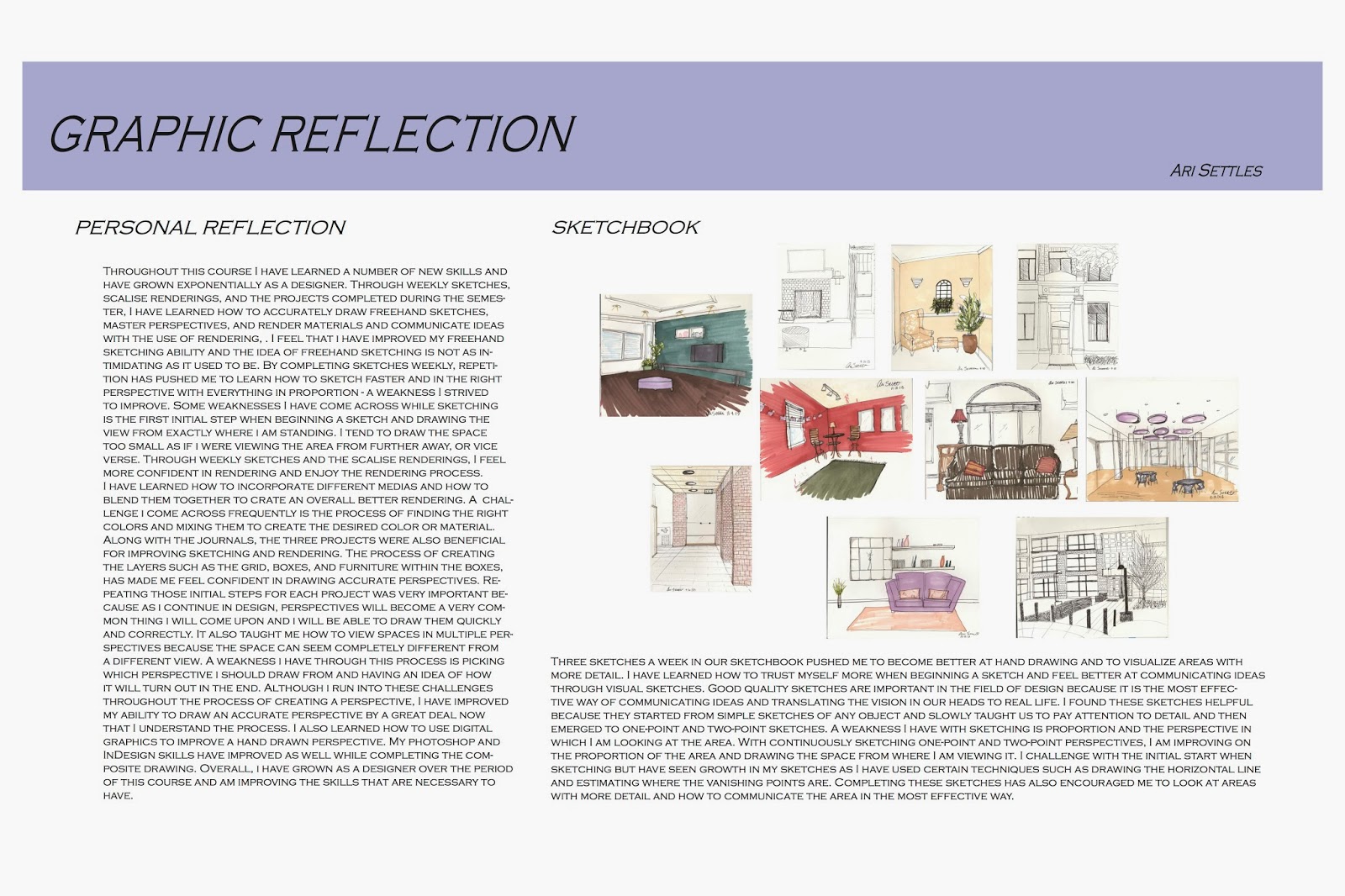 Ari Settles's Interior Design Portfolio: Graphic Reflection