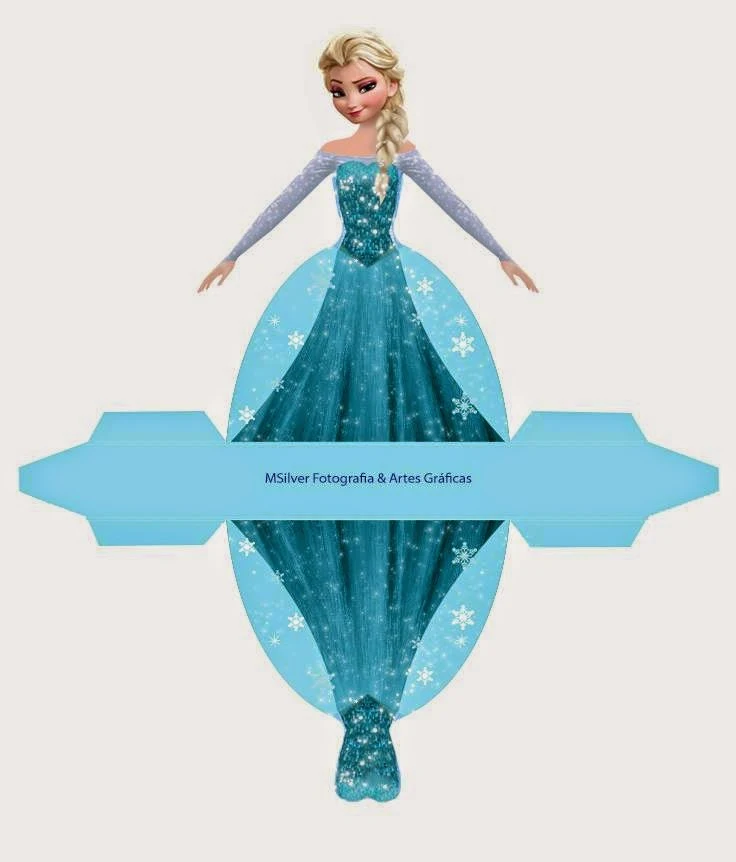Elsa from Frozen: Free Printable Dress Shaped Box. - Oh My Fiesta! in ...