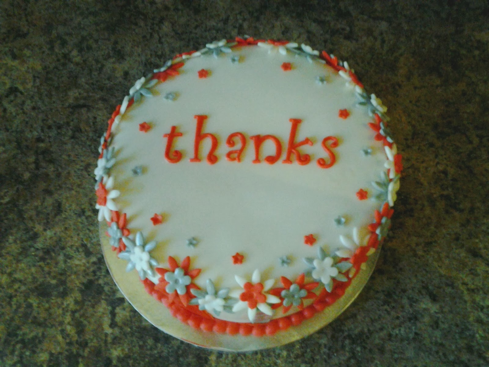 Buttercream Treasures: Thank you cake