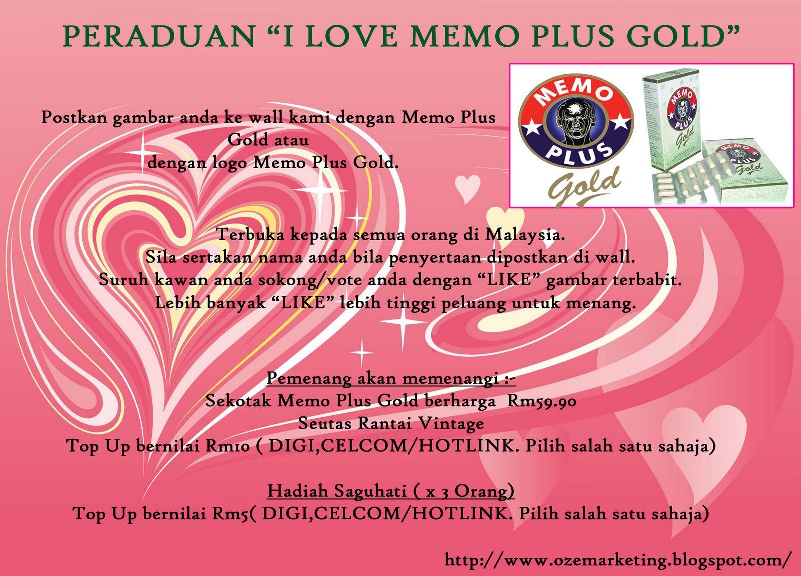 Memo Plus Gold: Memo Plus Gold Malaysia Contest