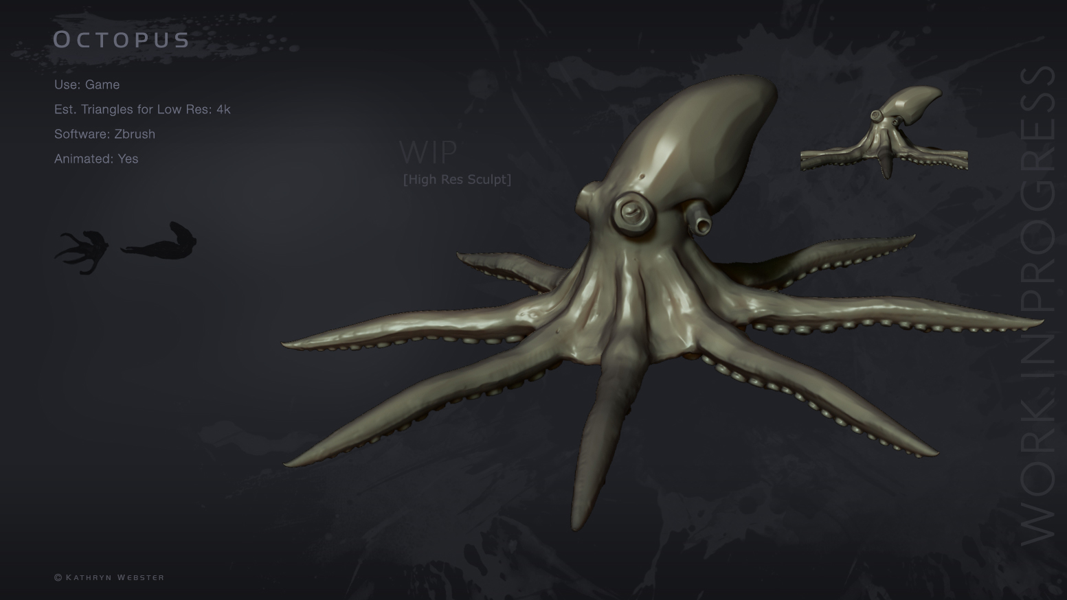 BBQ Pixels - Kathryn Webster Sketchbook: Game Res Character - Octopus V ...