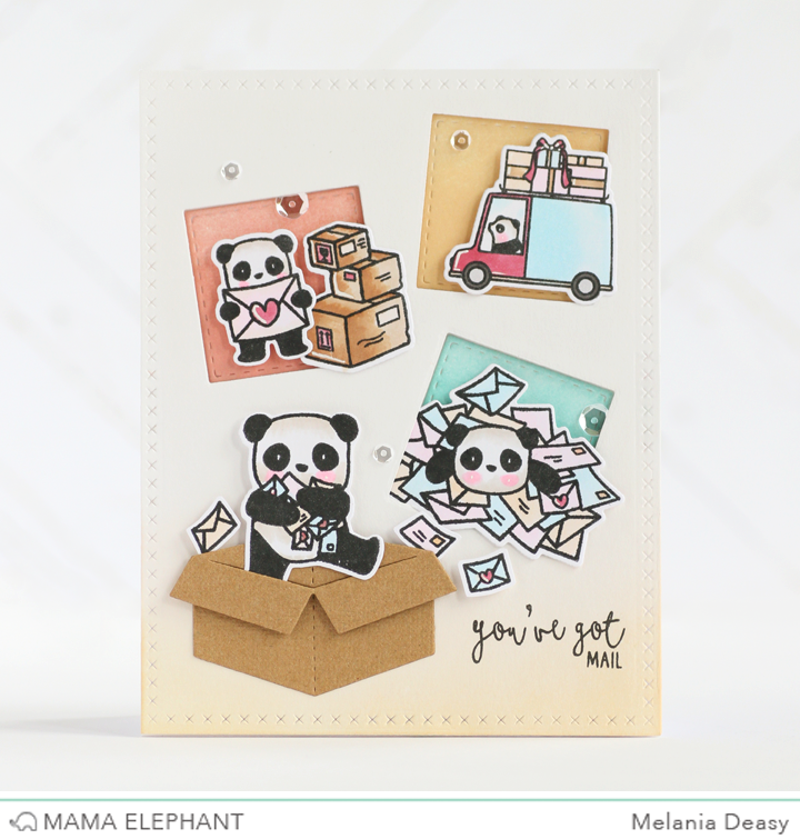 Mama Elephant Stamp Highlights Incoming Mail