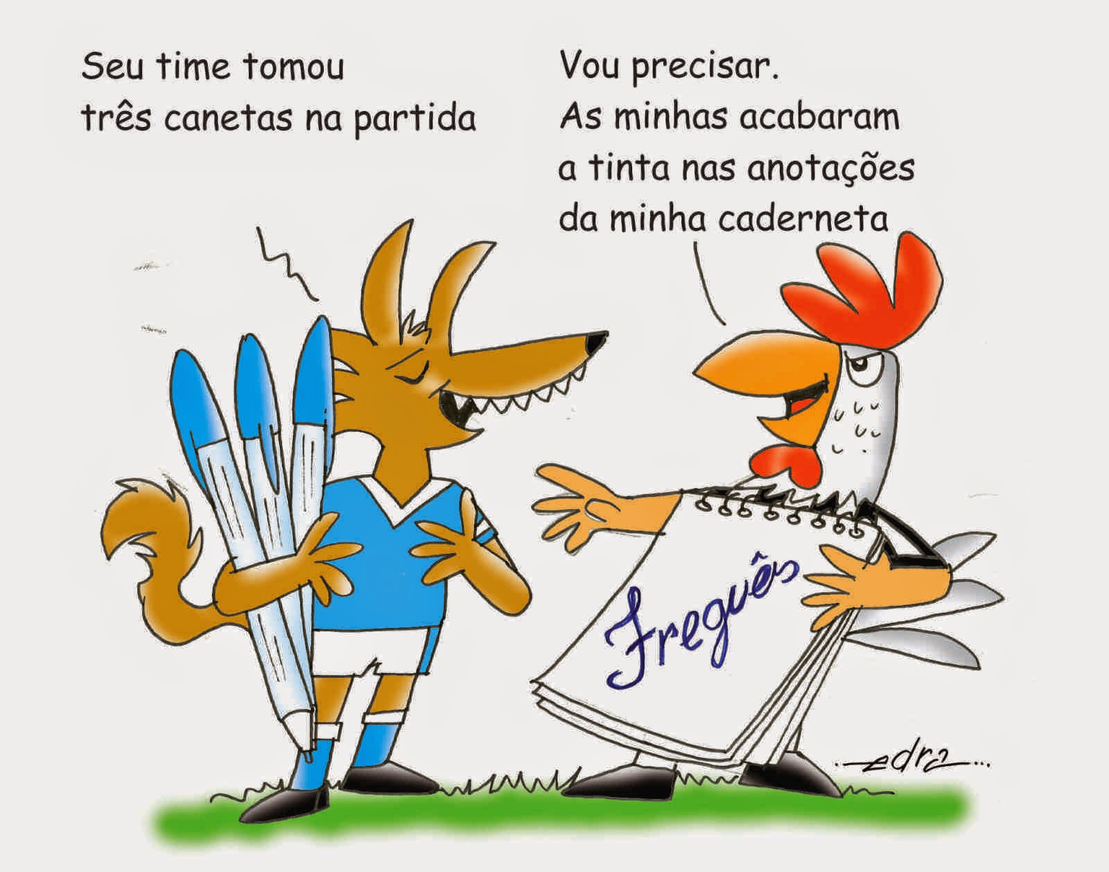 SÓ FUTEBOL - CHARGES: Cruzeirenses Exaltam as "Canetas" e Os ...