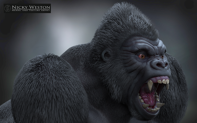 Nicky Weston CG: Creature Model CGI Gorilla