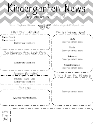 FUNdamentals Of Firsts: Printables to send home