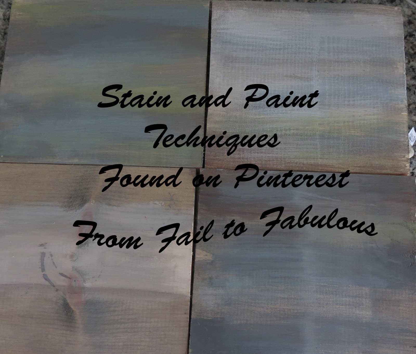 While I Linger: Paint and Stain Test Lab