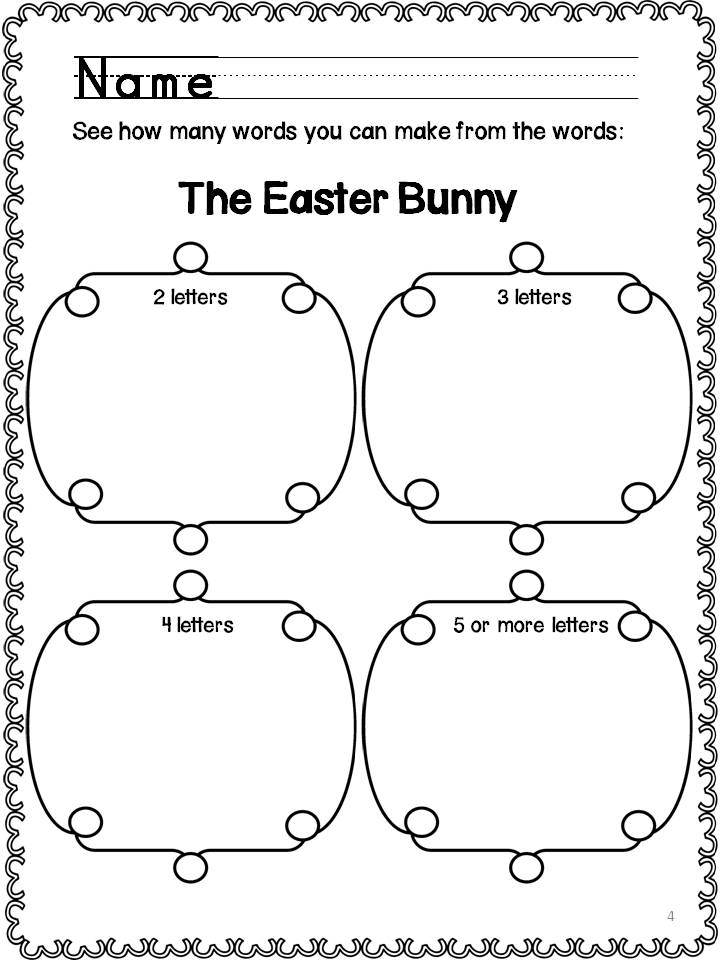 Classroom Freebies Too: Easter Edition: Making Words and Sentences