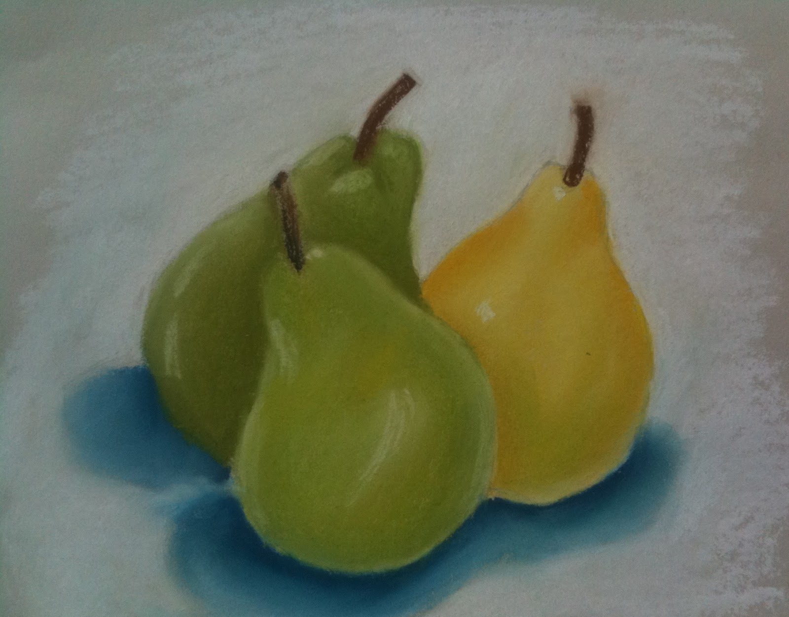 Julie Douglas, Notes from The Atelier: Pears -Colour pencil and chalk ...