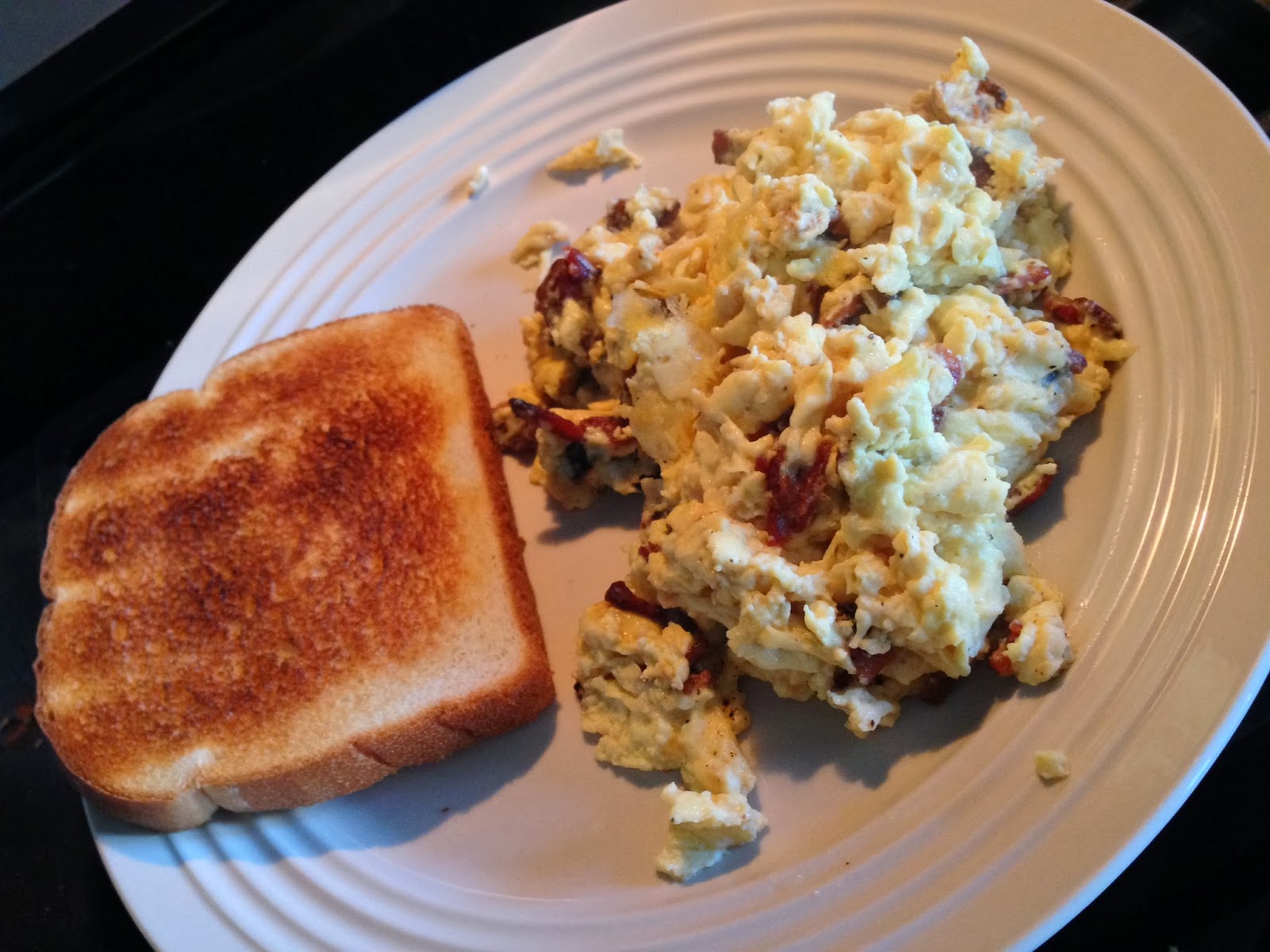 Cook Like a Badass: Recipe: Race Day Scrambled Eggs & Bacon