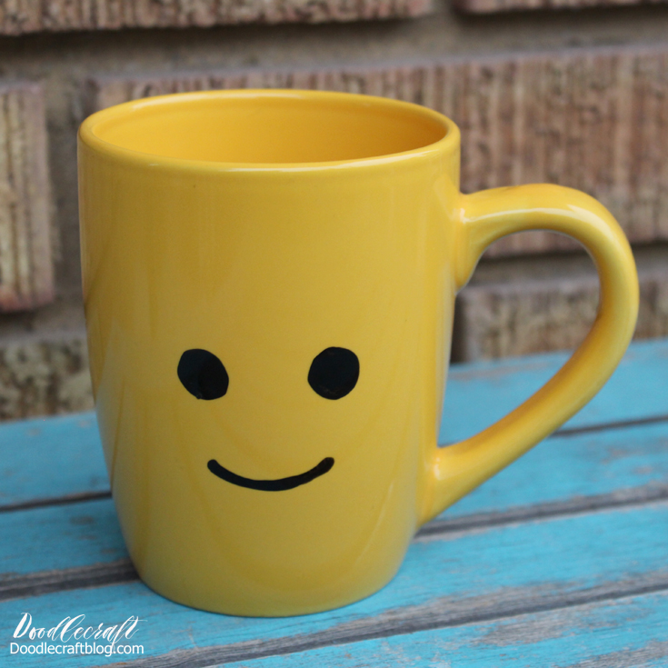 LEGO Inspired Ceramic Mug Handmade Gift DIY