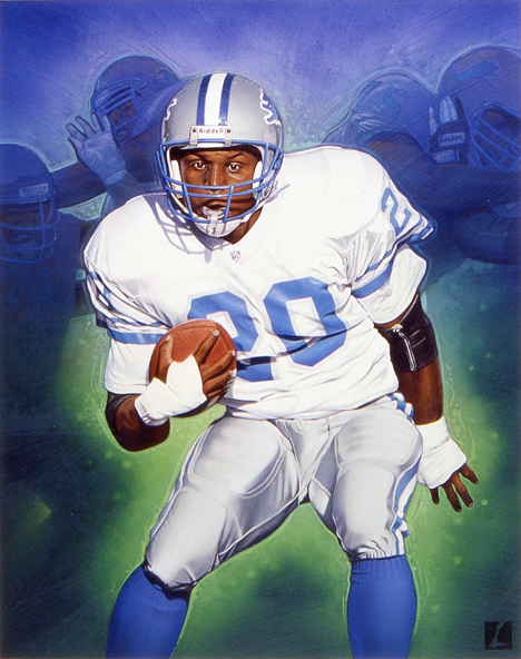 Barry Sanders Detriot Tigers Illustration