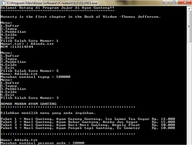 Program Kasir Cerdas | Definetily Java