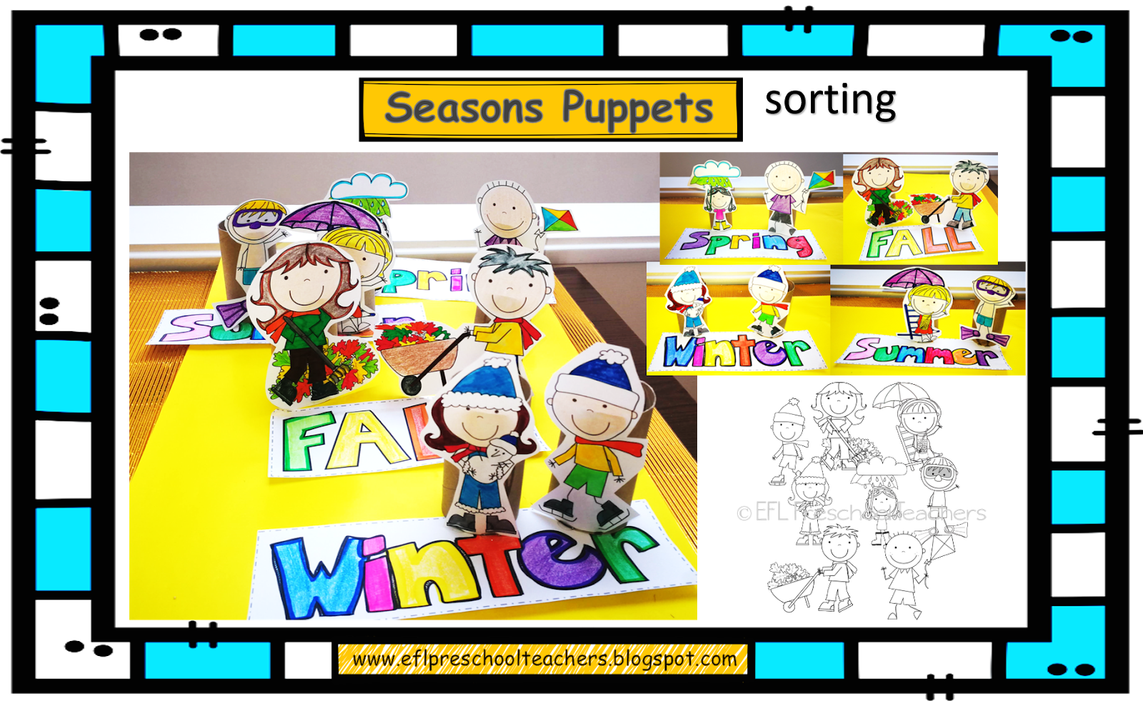 ESL/EFL Preschool Teachers: Seasons Unit Worksheets for Preschool ESL