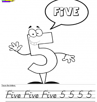 Coloring Pages Worksheets: Number With Handwritting Coloring Pages