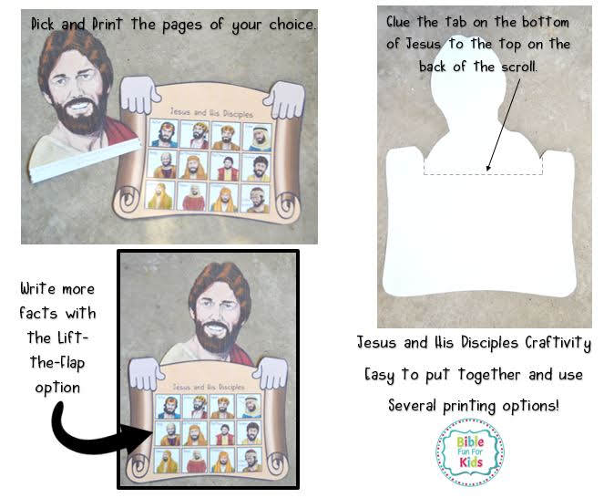 Jesus and His Disciples Craftivity | Bible Fun For Kids
