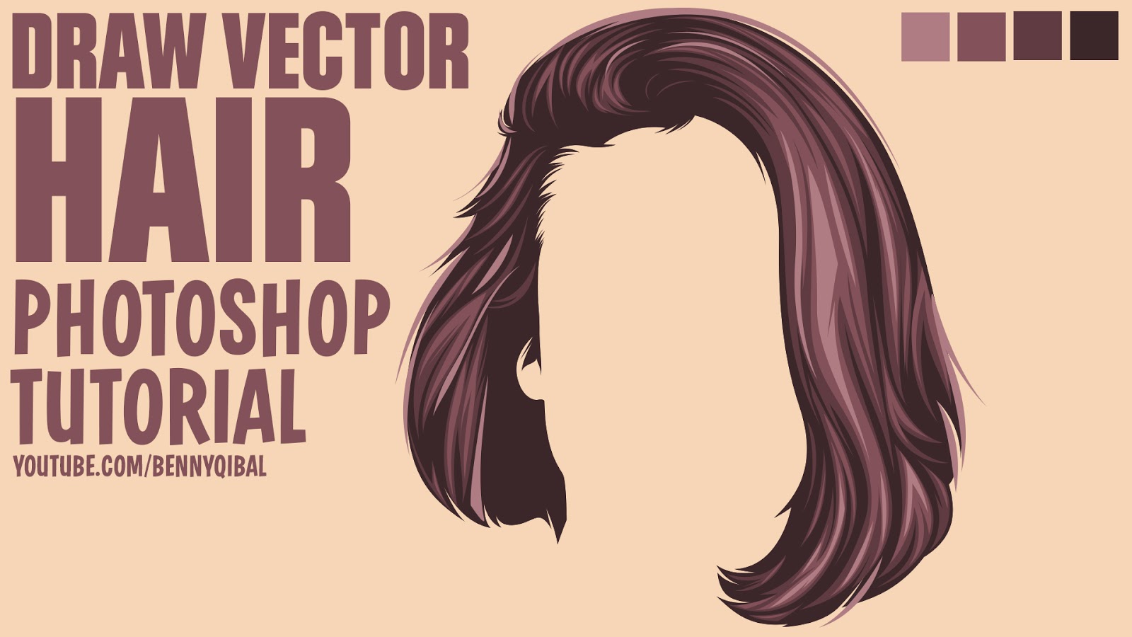 Draw Vector Hair Photoshop Tutorial BennyQibal Art draw-vector-hair-photoshop-tutorial-bennyqibal-art