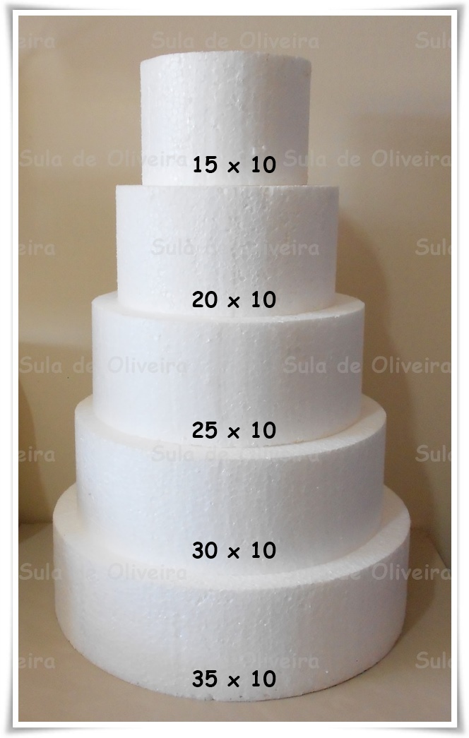 Bases de isopor para bolo fake