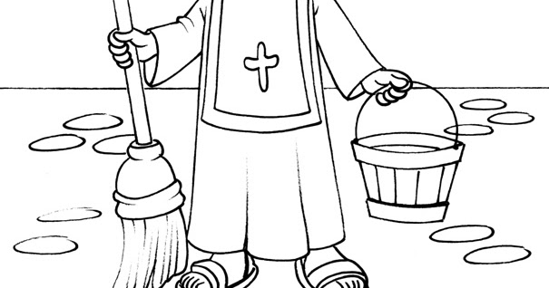 Saint Martin De Porres Coloring Page Coloring Pages
