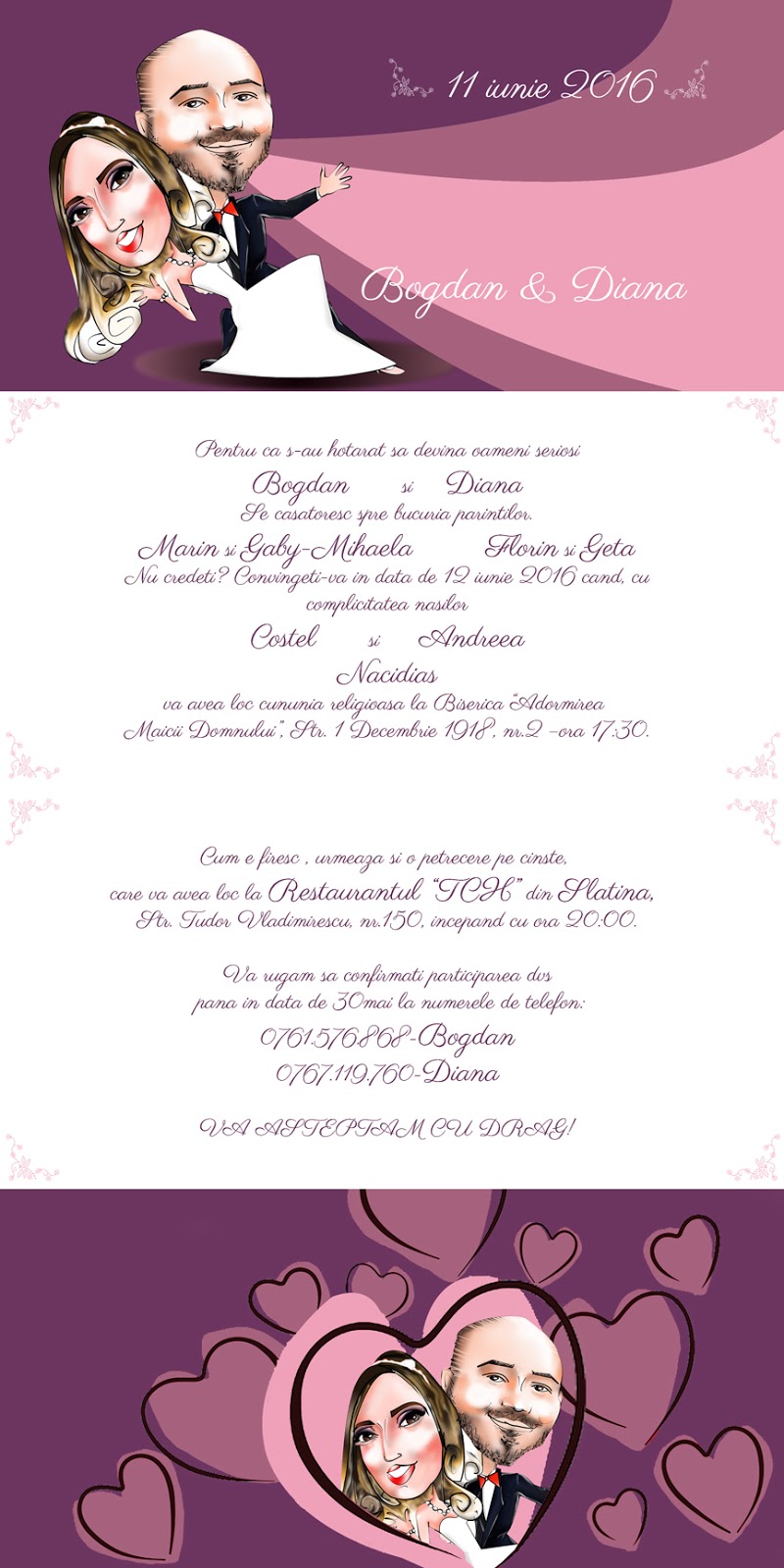 Invitatii nunta haioase