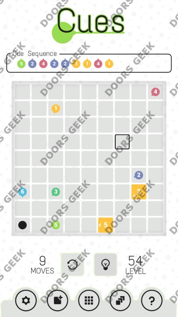 Cues Level 54 Walkthrough ~ Doors Geek