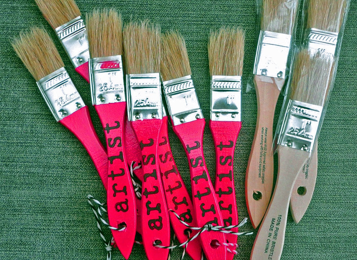 Art House 577: Customized Red Paint Brushes!