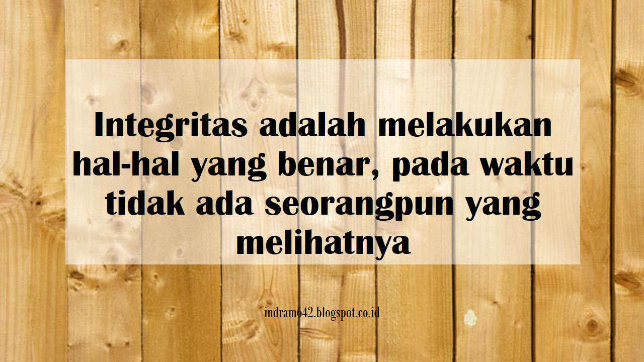SENI MENULIS ISI HATI TUHAN : ARTI INTEGRITAS