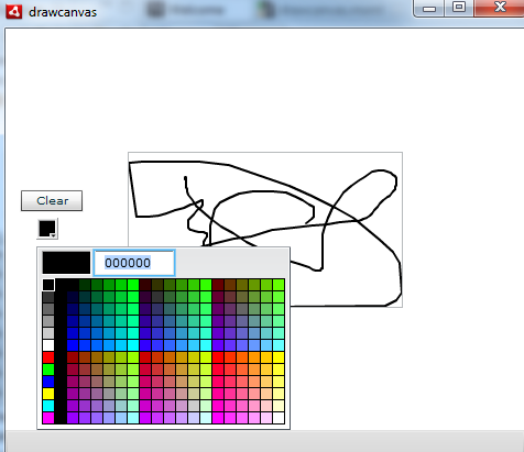Experimental Multimodal Artefact: Colour Picker on the Canvas