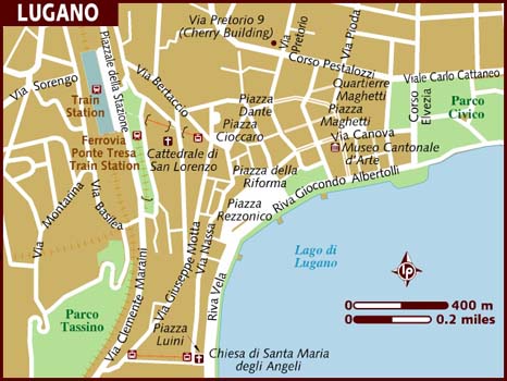 Mappa della Città di Provincia Regionale Italia: Mappa Politica di Lugano