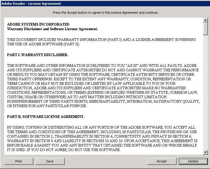 How to fix Raise without handler error in Adobe Reader