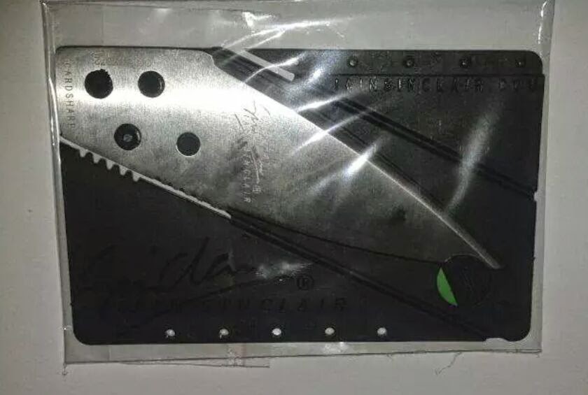 Xelaya-Gijon Poteras Artesanas de Asturias: Tarjeta de credito - Navaja.