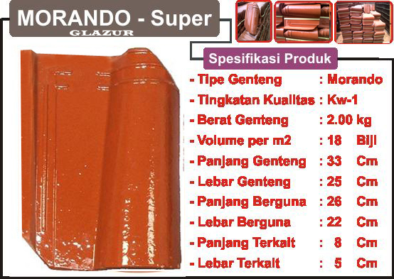 Genteng Jatiwangi Morando Glasur Keramik: Jual Genteng Super