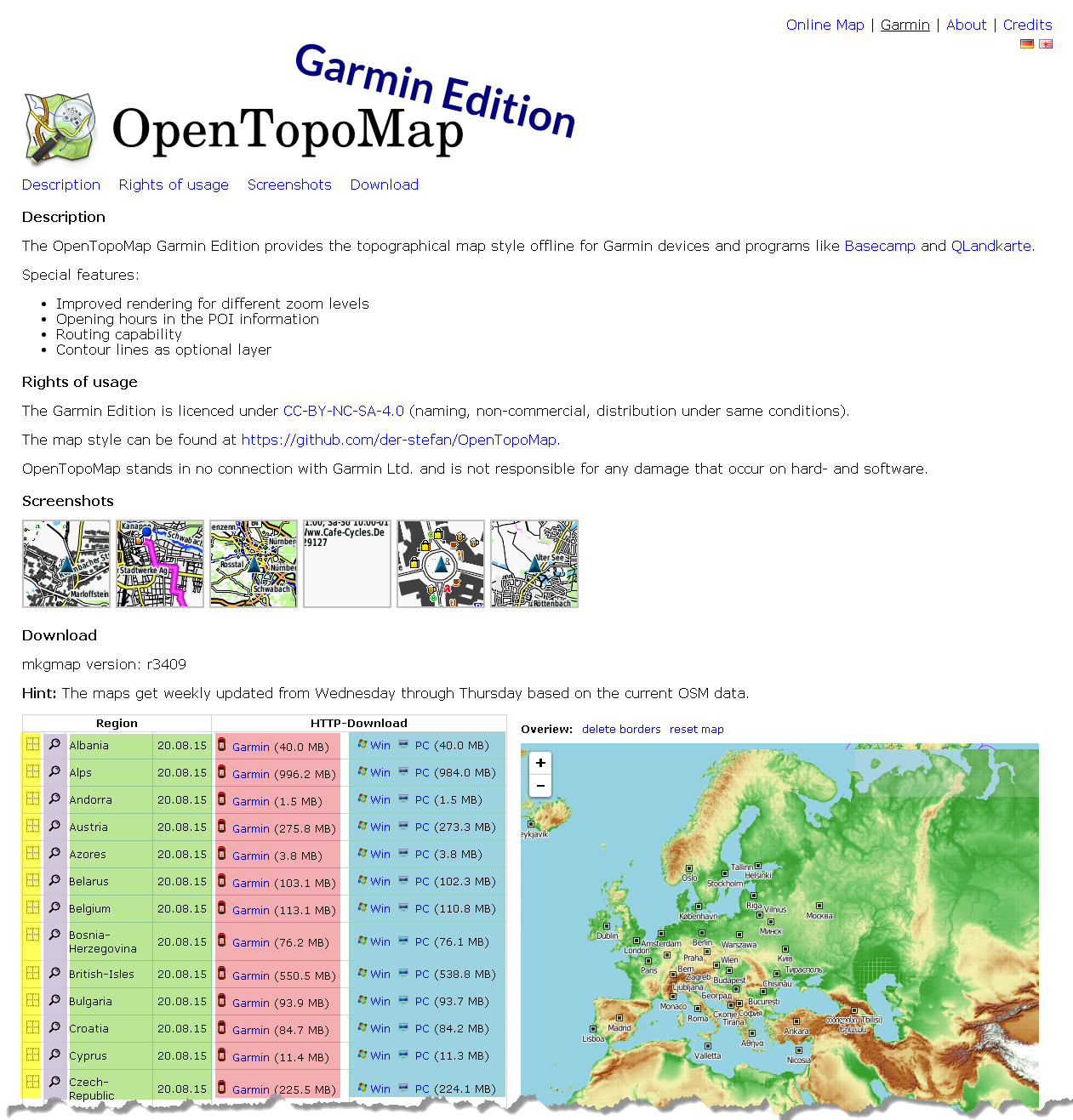 Cartografía Digital: OpenTopoMap en BaseCamp y Garmin.