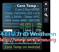 Core Temp – CPU 溫度怎麼量？ 讓它告訴你!! ~ 不自量力 の Weithenn