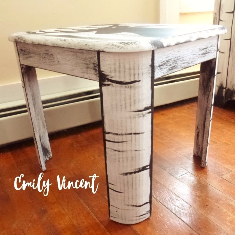 Sweetly Scrapped Home: Rustic Birch and Deer Side Table