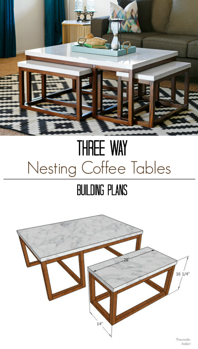 Three Way Nesting Coffee Tables Building Plans | Pneumatic Addict
