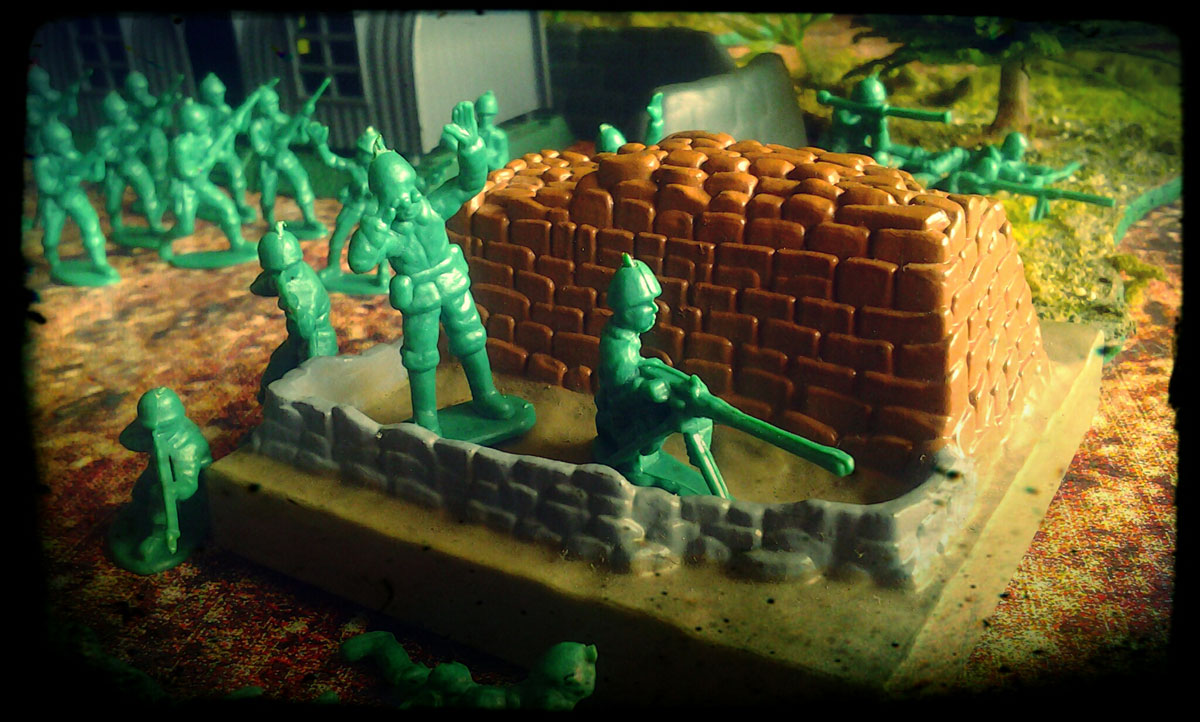 HO scale Military Camp and Helicopter Base