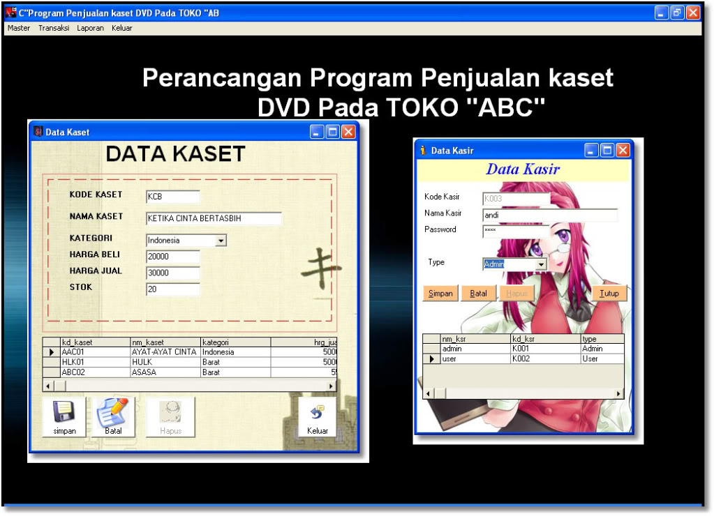 Anggraini Tika_Jaringan Komputer: aplikasi program penjualan dvd