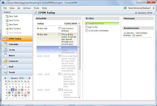 برنامج مجاني لإدارة المعلومات الشخصية والمهام لويندوز وأندرويد و ...